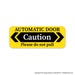 Automatic Door Caution Sticker Decal Yellow Caution Warning Safety ...