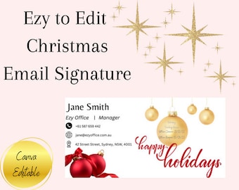 Christmas Email Signature Template - Etsy