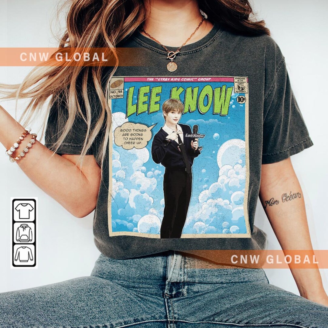 Stray Kids Lee Know Comic Shirt 90S Vintage Merch Art Drive - Etsy