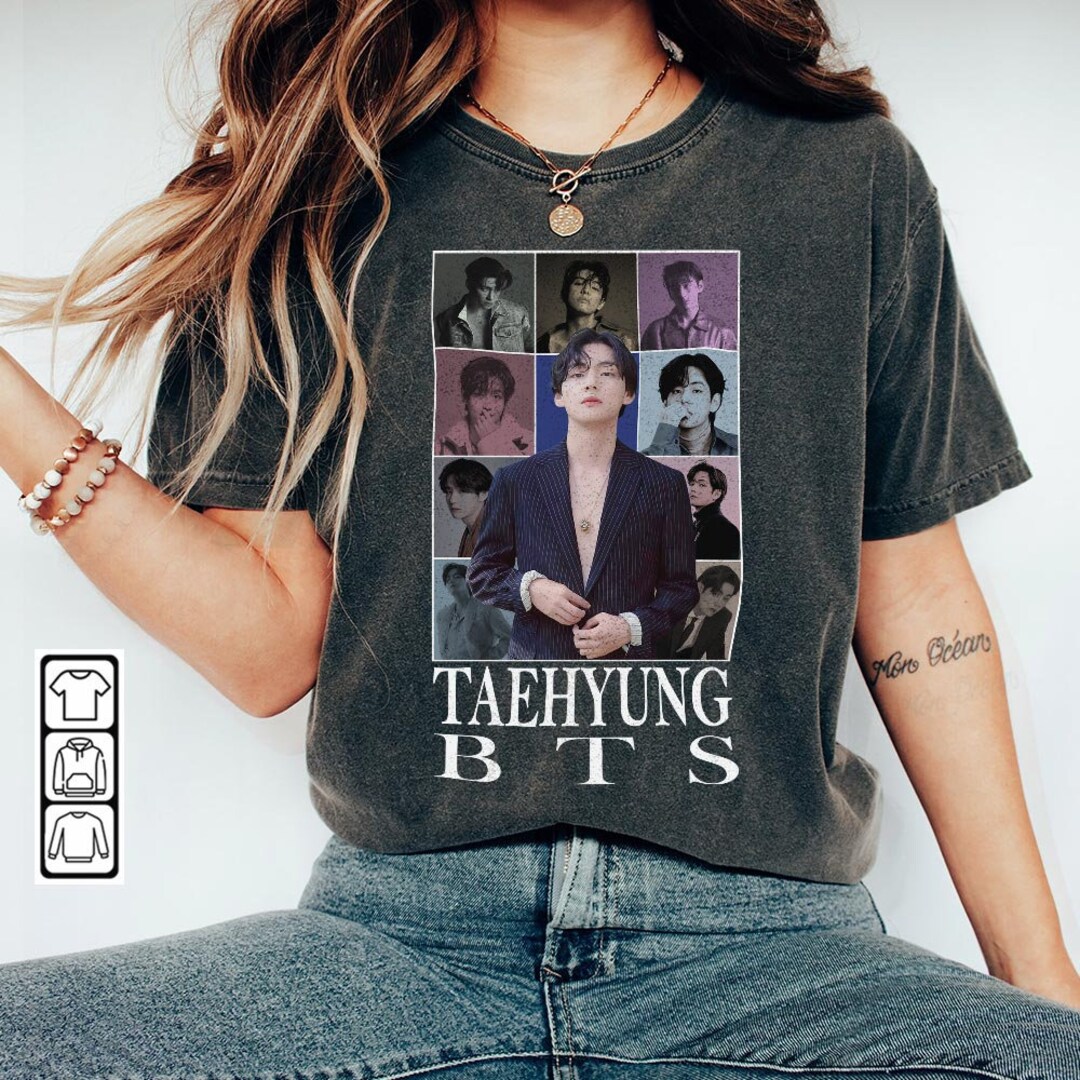 BTS V Kpop Shirt Kim Tae Hyung Tee Bangtan Tee Kpop Merch - Etsy