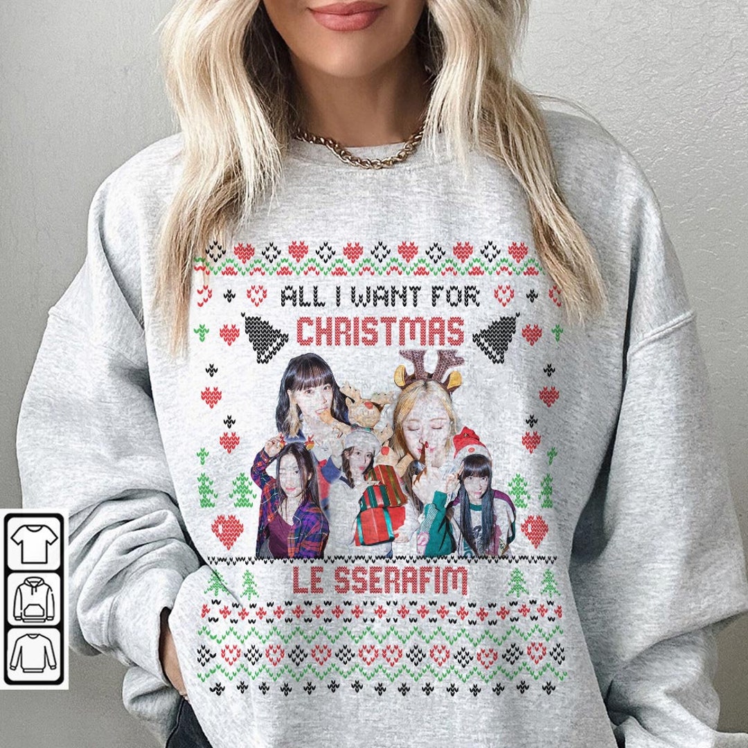 Le Sserafim Ugly Christmas Kpop Sweater Santa Claus - Etsy