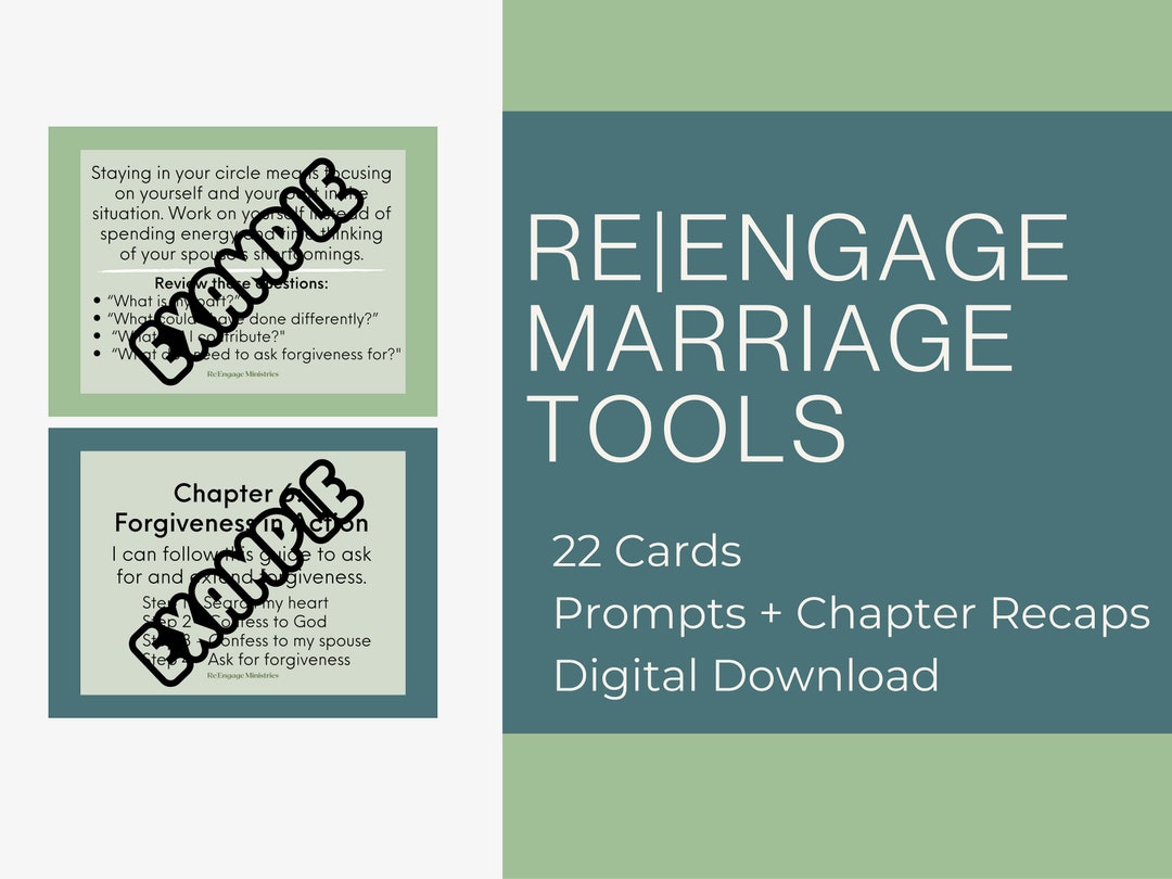 Re|engage Marriage Ministries Tool Cards - Etsy