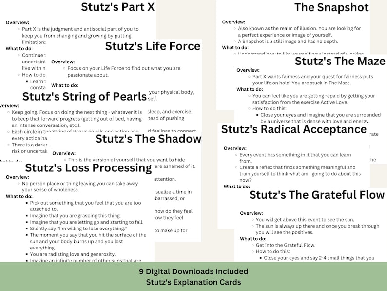 9 Phil Stutz Tools Explanation Cards - Digital Download - Etsy