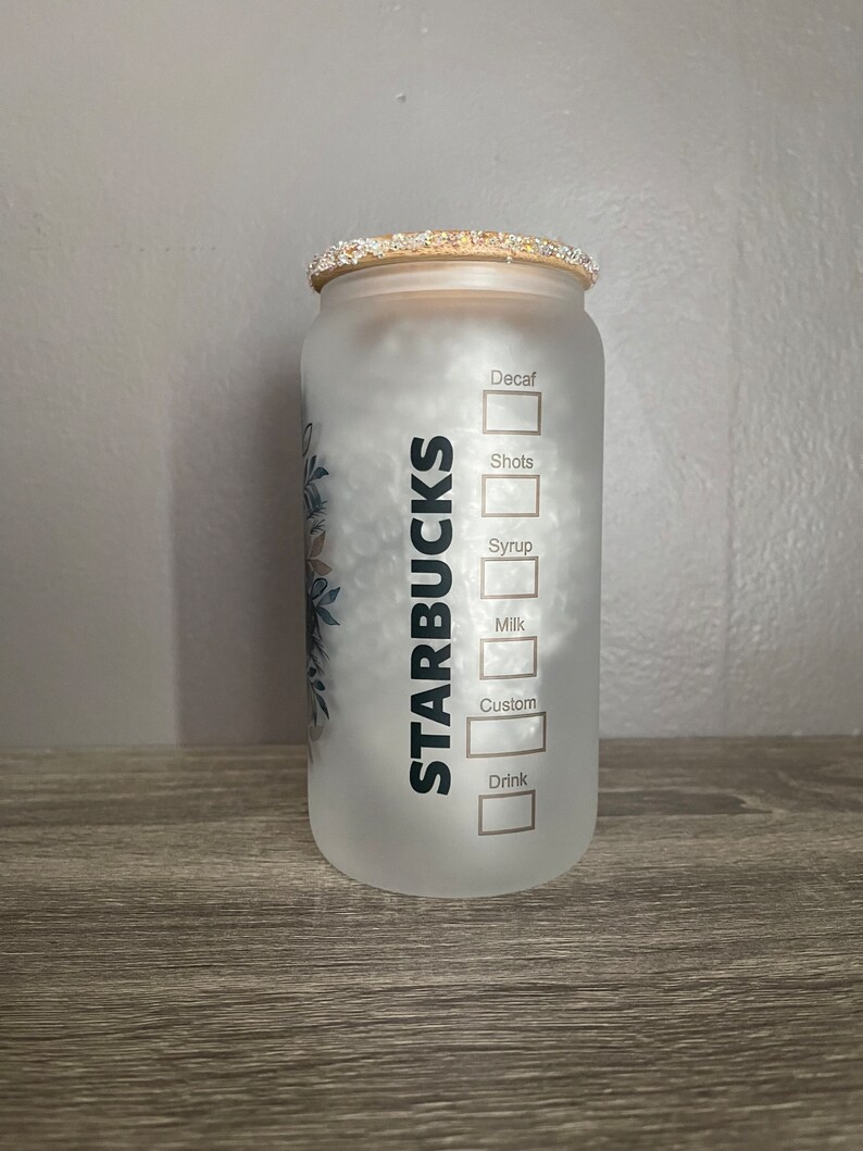 Starbucks Frosted Glass Cup - Etsy