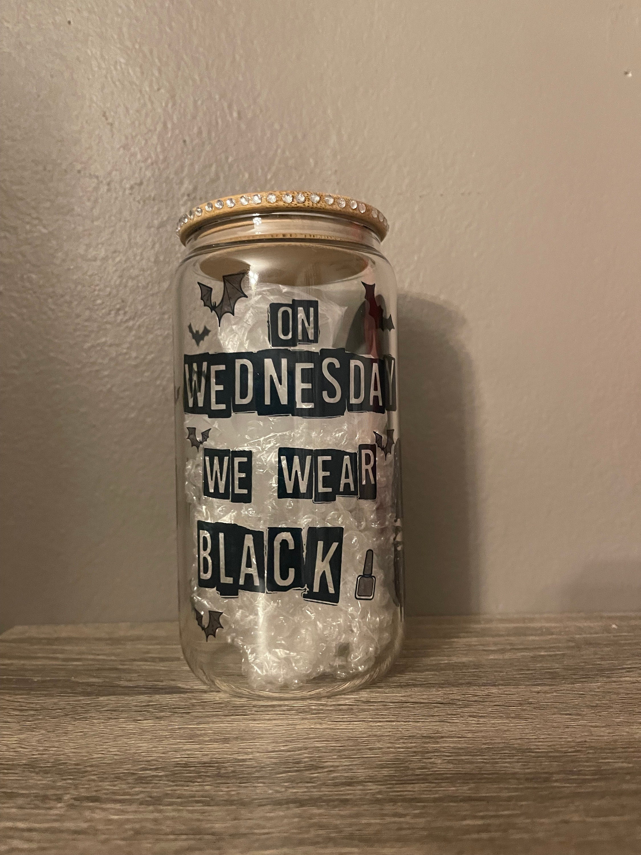 Adams Family Wednesday Clear Glass Cup - Etsy