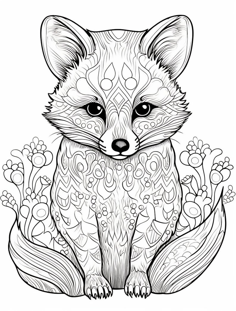 Fun Mandala Coloring Sheet - Etsy