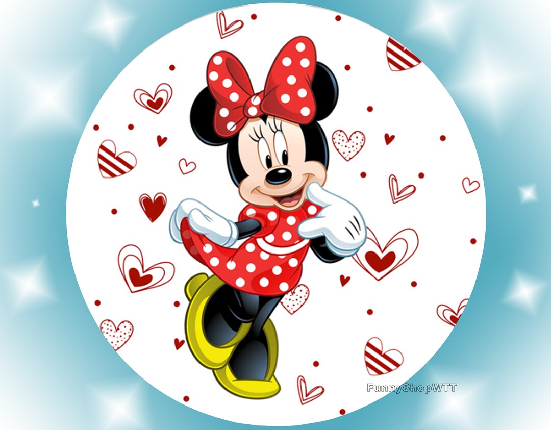 Red Heart Mickey Mouse Children Birthday Party Decor Circle Photography ...
