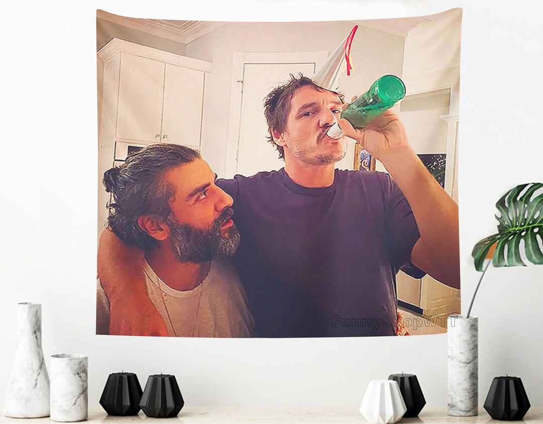Funny Meme Tapestry Gaslight Gatekeep Girlboss Pedro Pascal Oscar Isaac ...