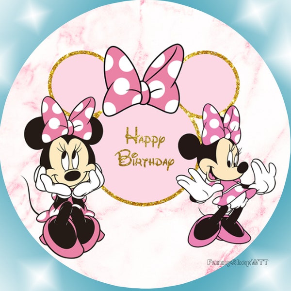 Minnie Mouse Round Backdrop - Etsy