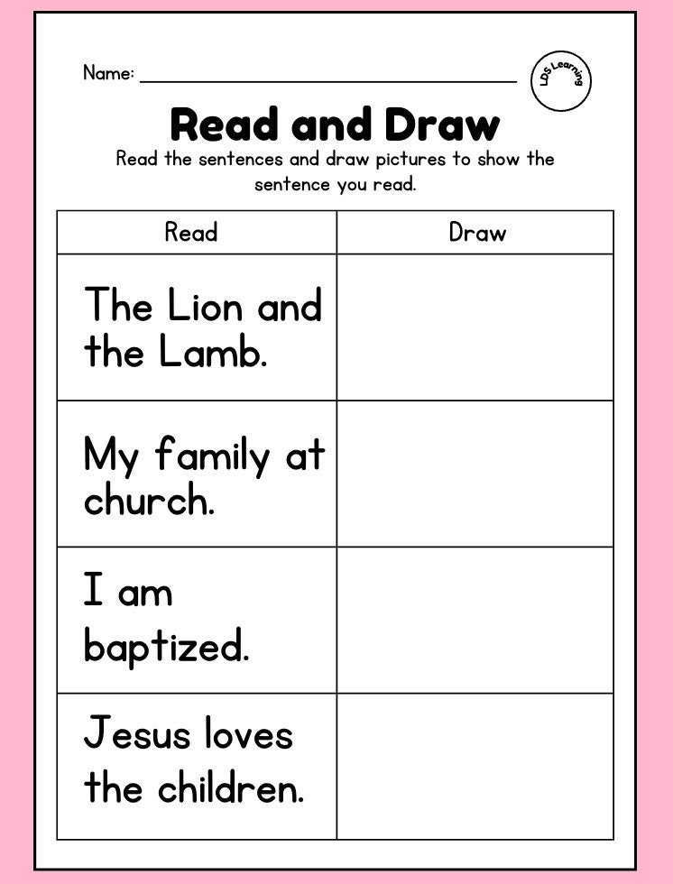 LDS Learning Kit Primary Worksheets and Homeschool Material-digital ...