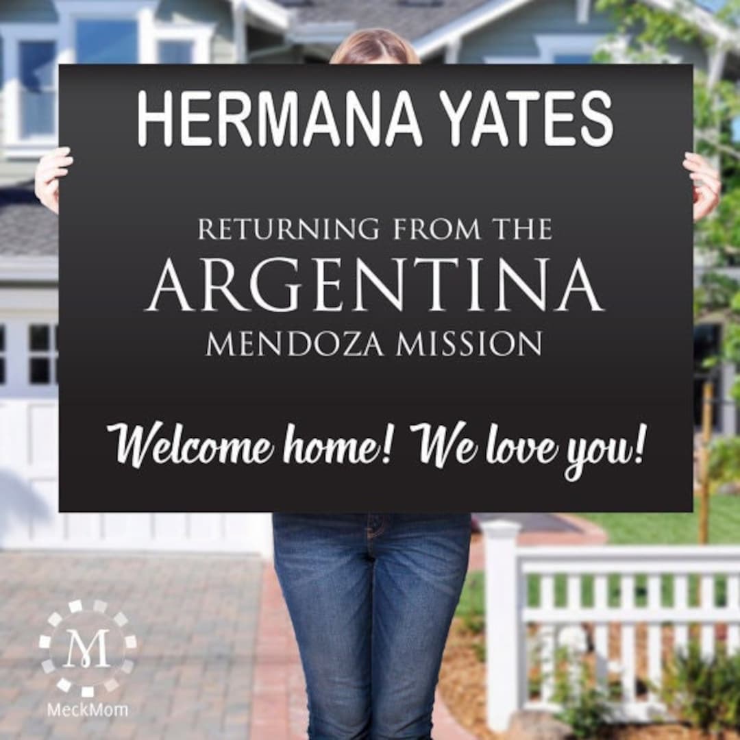 Missionary Welcome Home Poster: Name Tag Design PRINTED POSTER - Etsy