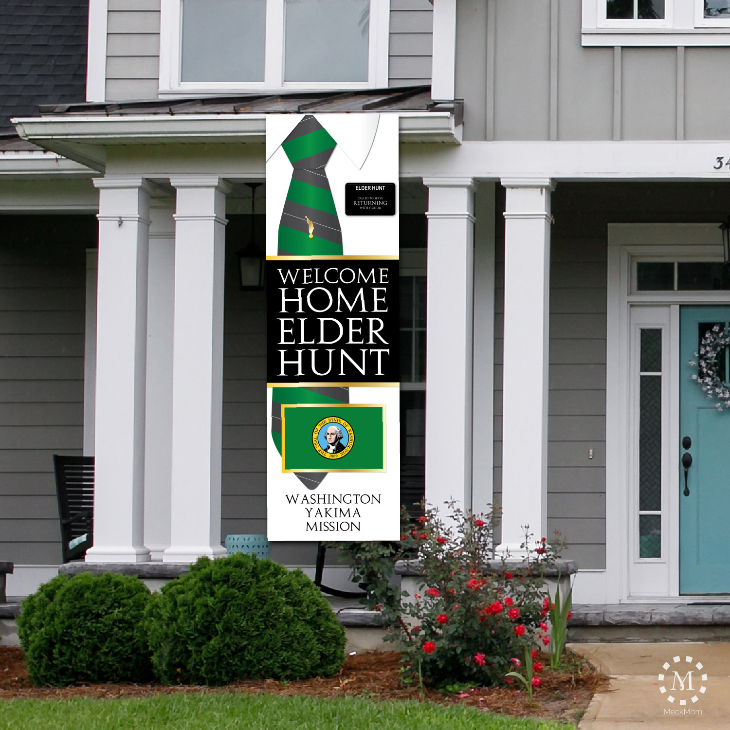 Missionary Welcome Home Banner: Vertical Tie Design for Elders PRINTED ...