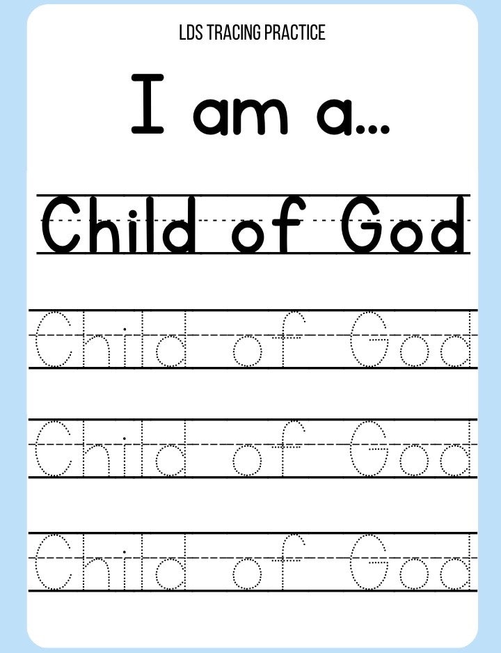 LDS Learning Kit Primary Worksheets and Homeschool Material-digital ...