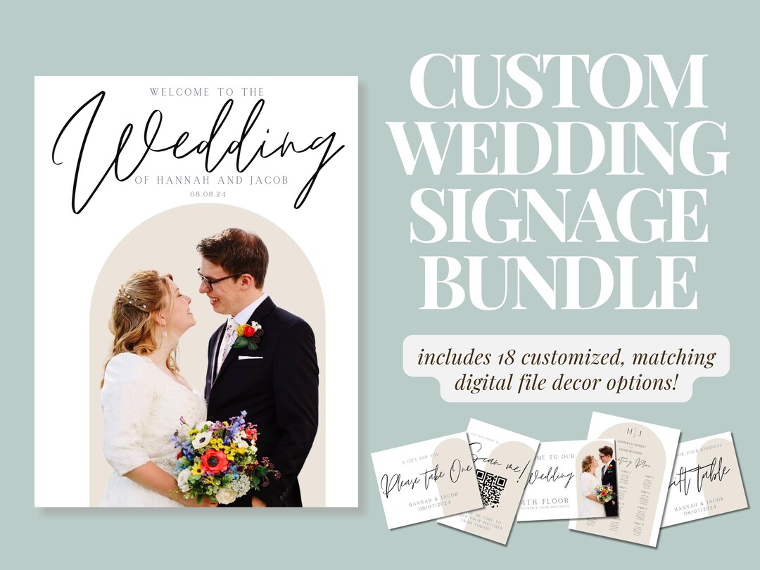 Custom Wedding Signage Bundle- Digital Files ONLY - Etsy