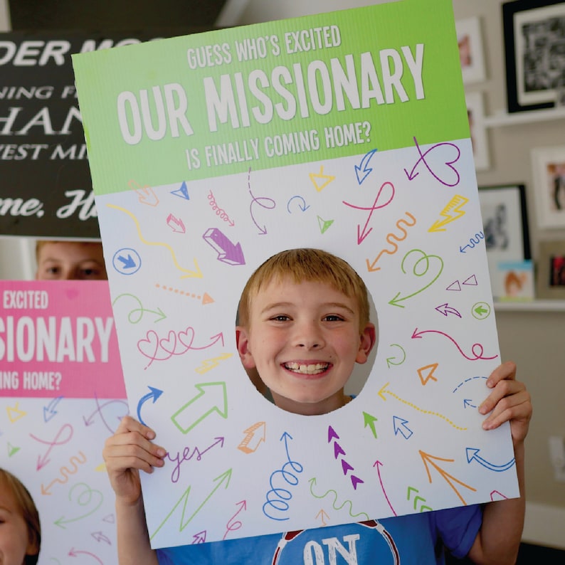 Missionary Welcome Home Poster: 'guess Who's Excited' Funny Face Design ...