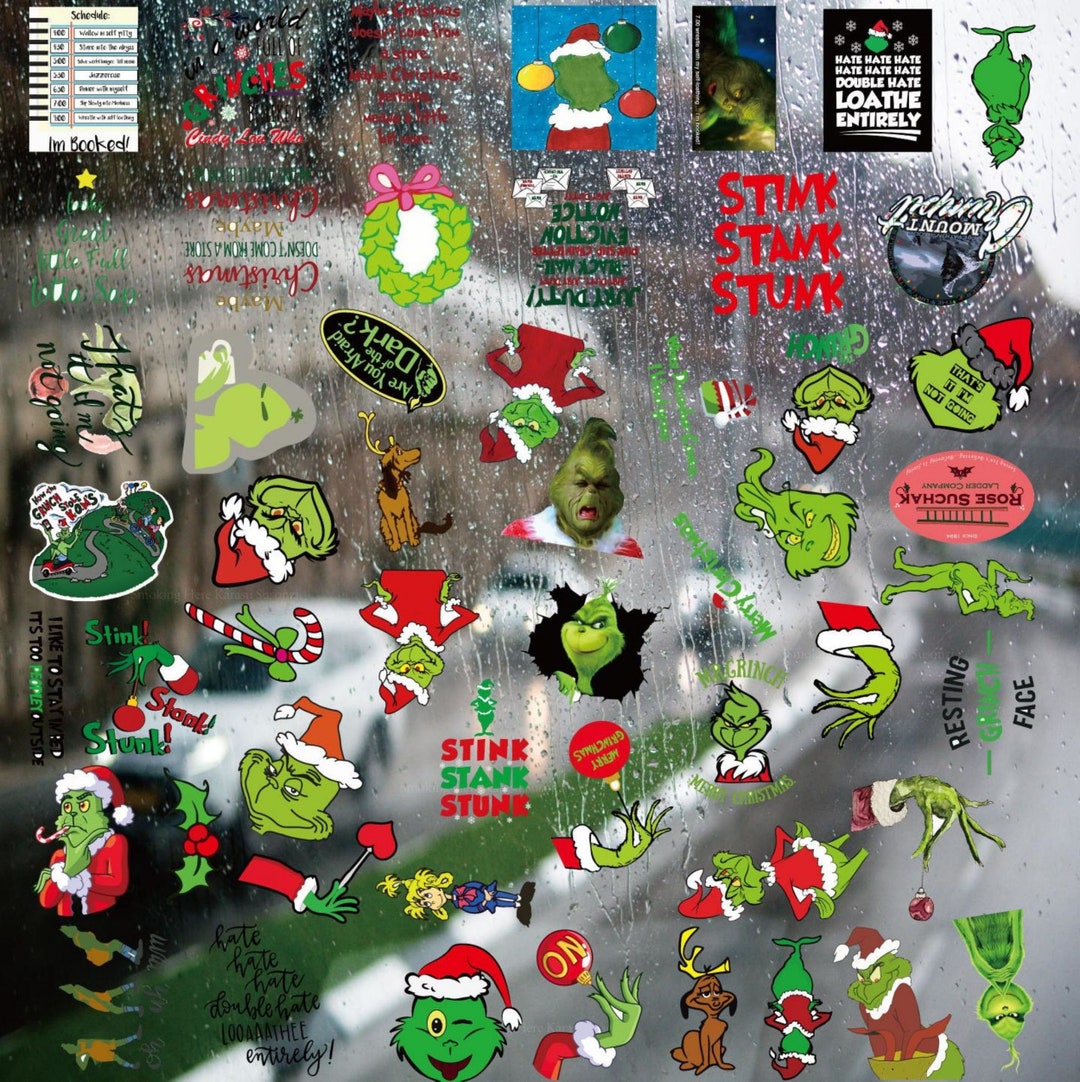 Grinch Stickers/53 UV DTF Stickers/custom 3D Transfer Sticker/bumper ...