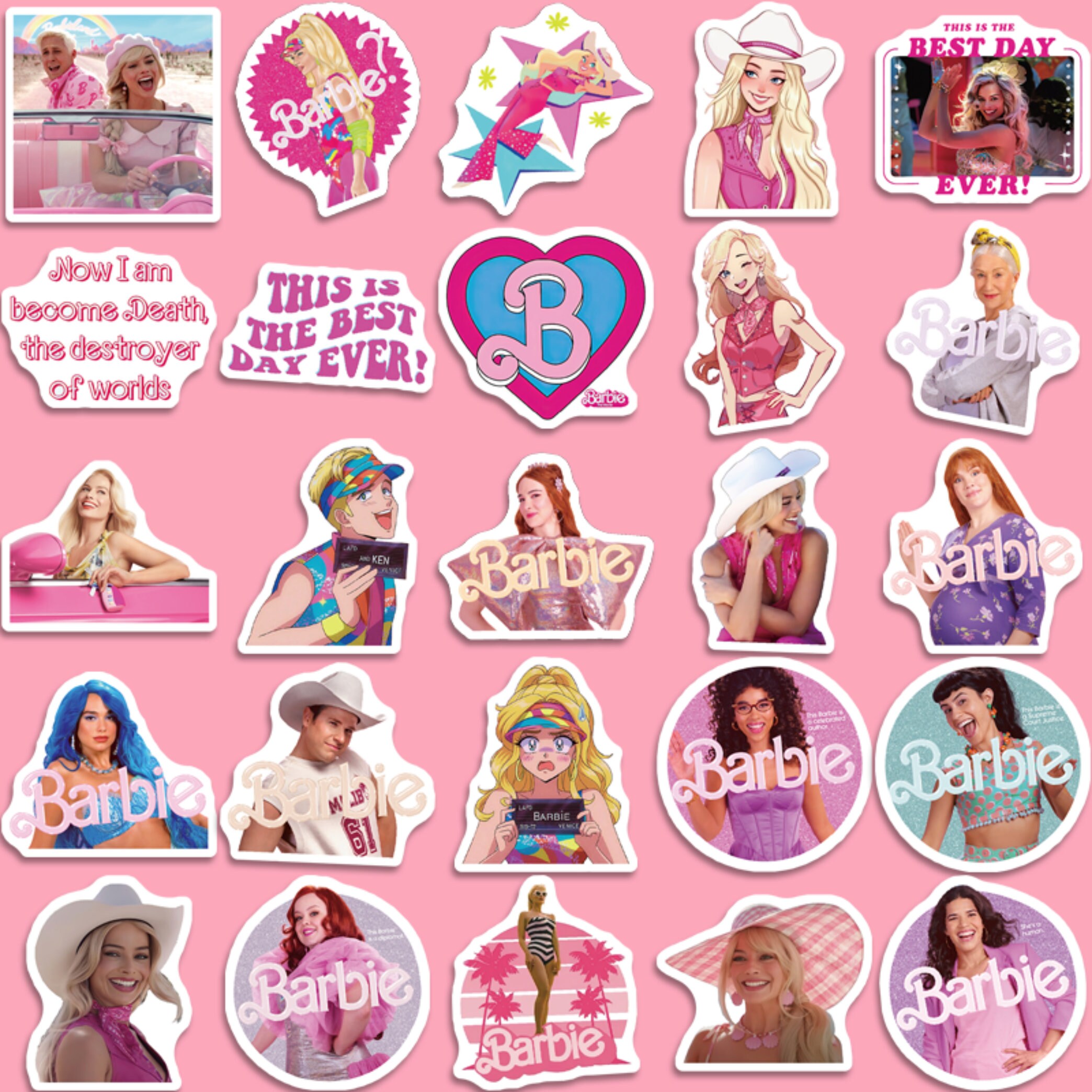 50 Barbie Stickers/vinyl Stickers/custom Stickers/bumper - Etsy