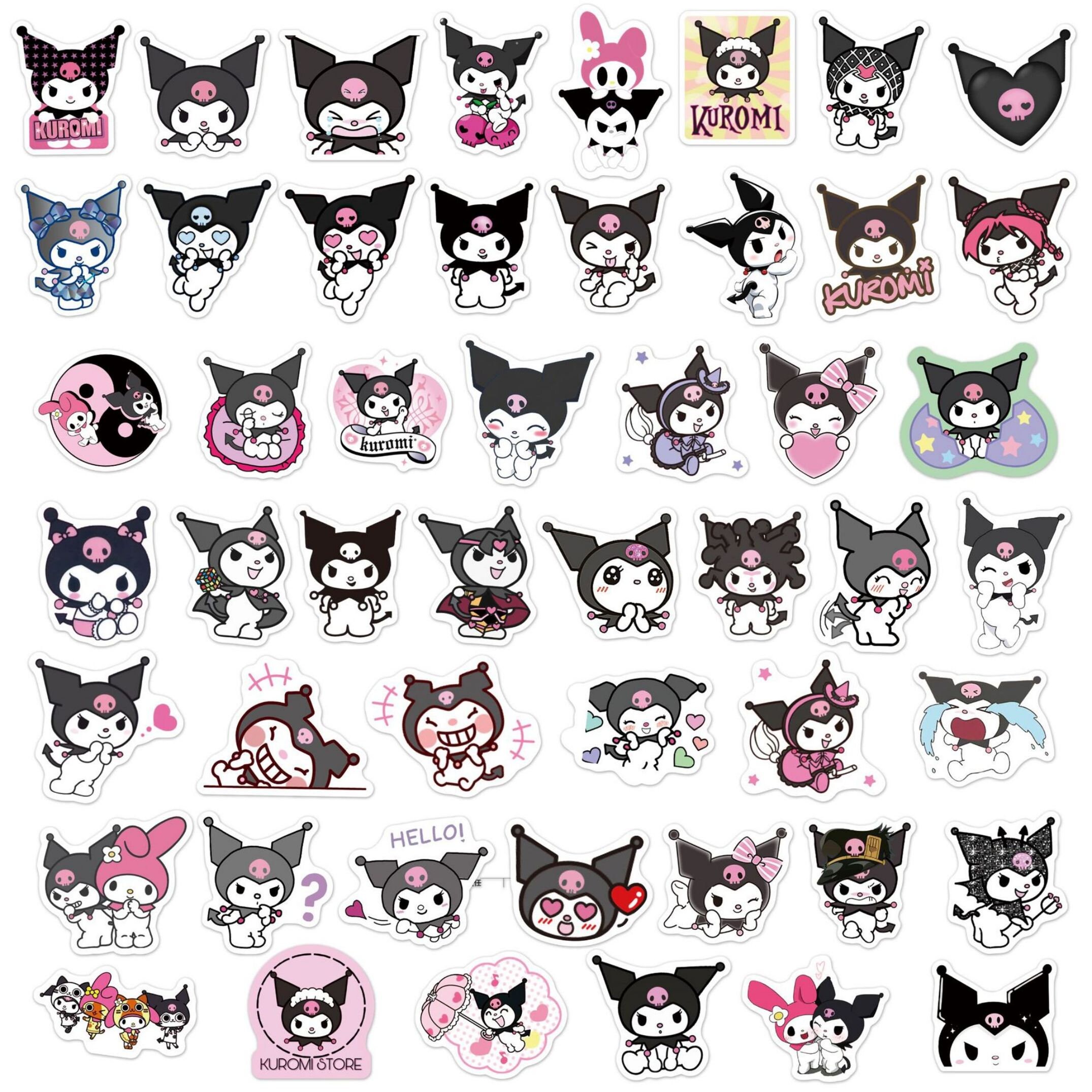 Kuromi Coloring Stickers Kuromi Coloring Stickers