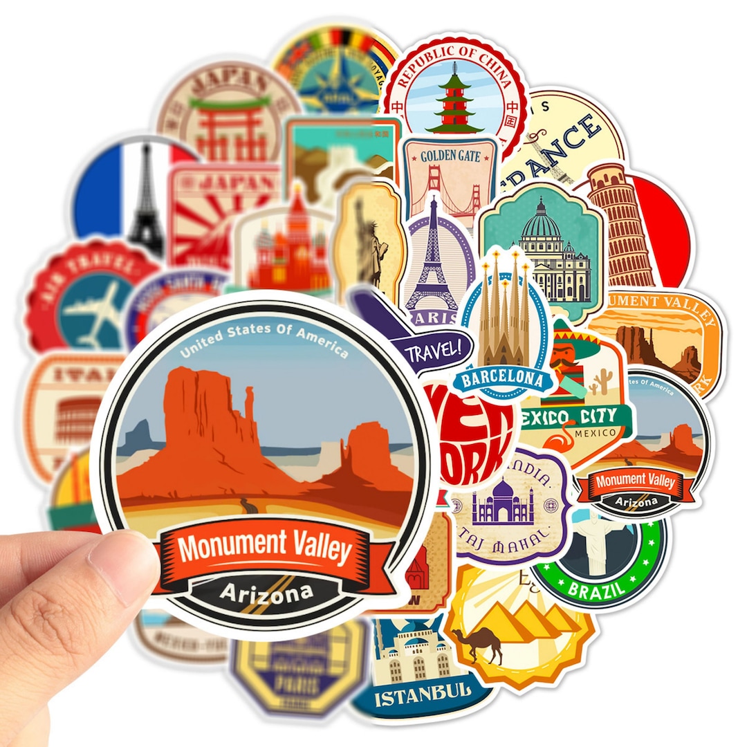 World Map Stickers/50 Vinyl Stickers/custom Stickers/bumper Stickers ...