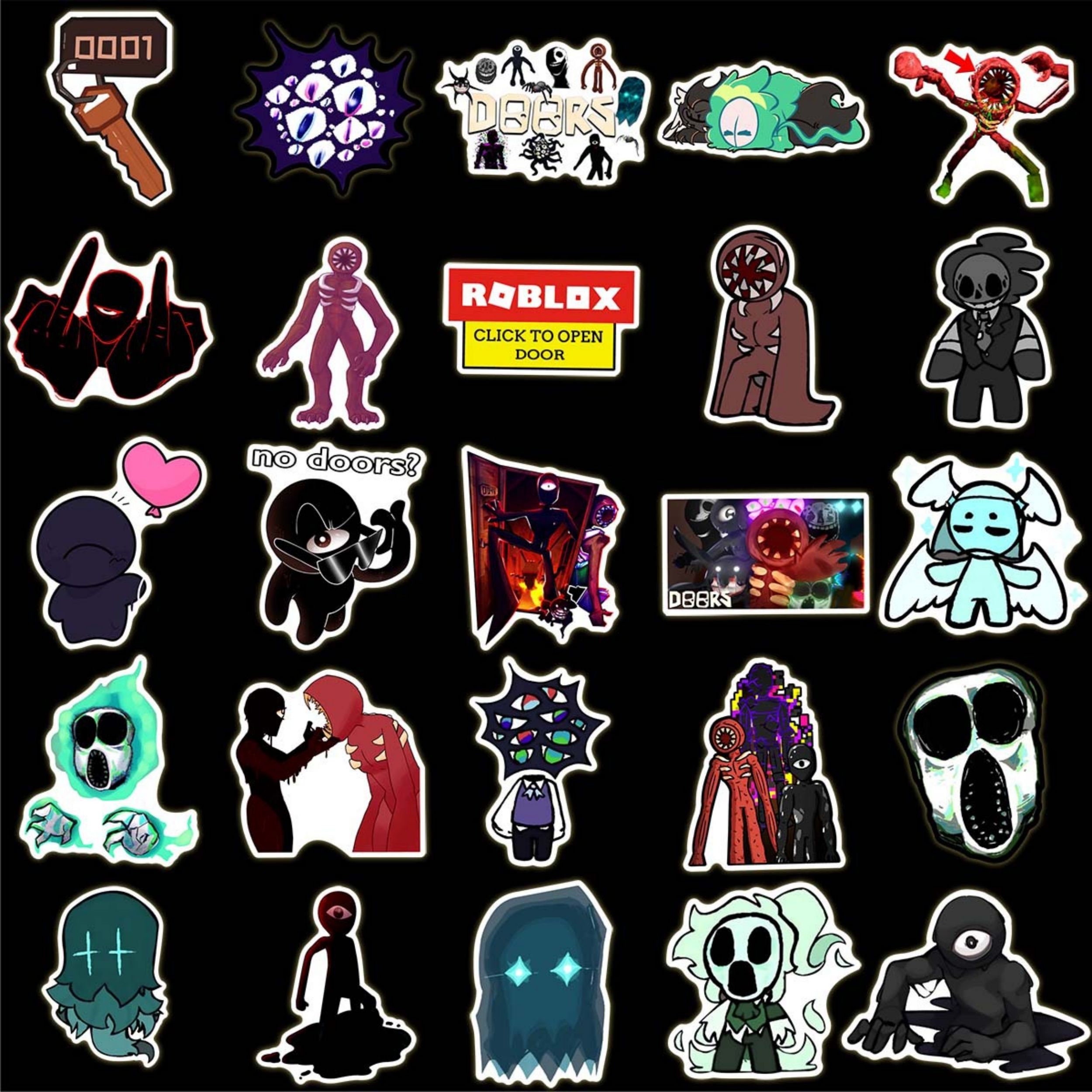 Doors Roblox Stickers/50 Vinyl Stickers/custom Stickers/bumper - Etsy