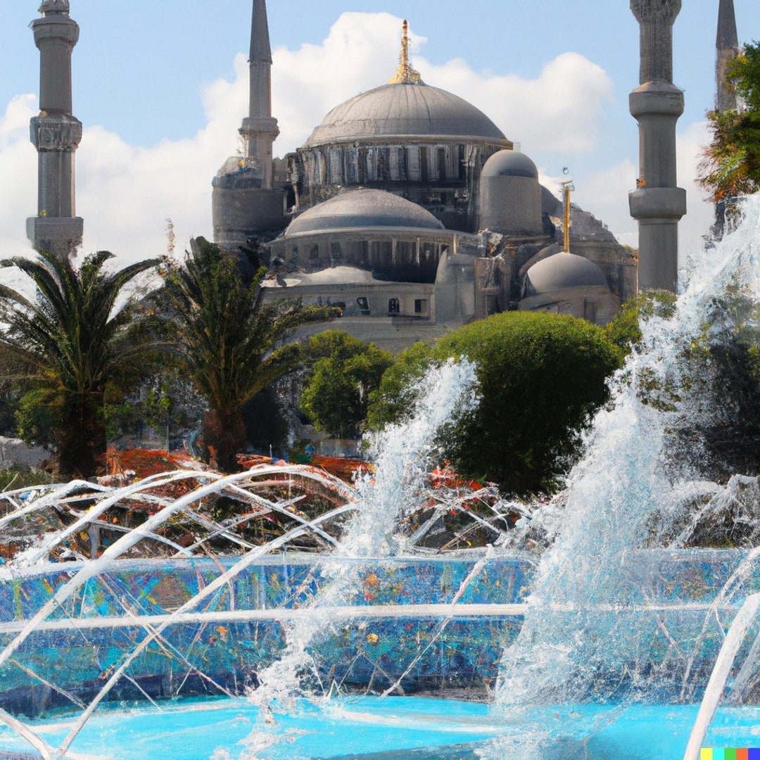 The Great Blue Mosque of Turkey Original Digital Photo 1024x1024 - Etsy