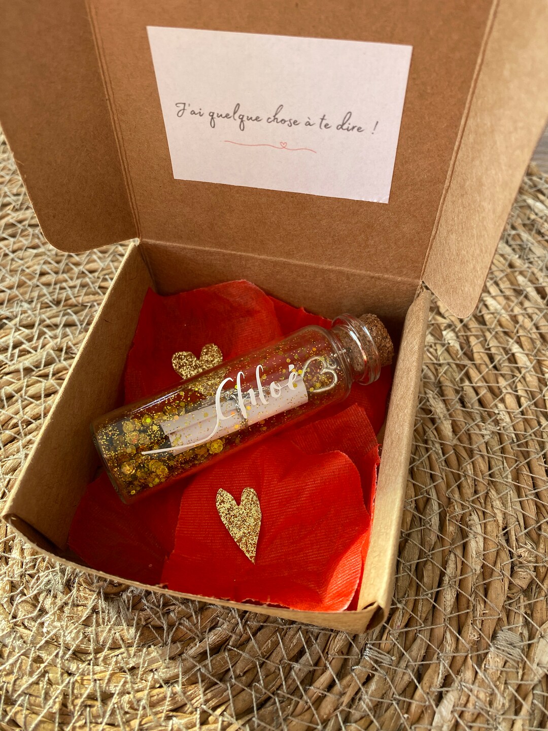 Vial With Secret Message Valentine's Day Wedding Announcement, Marriage ...