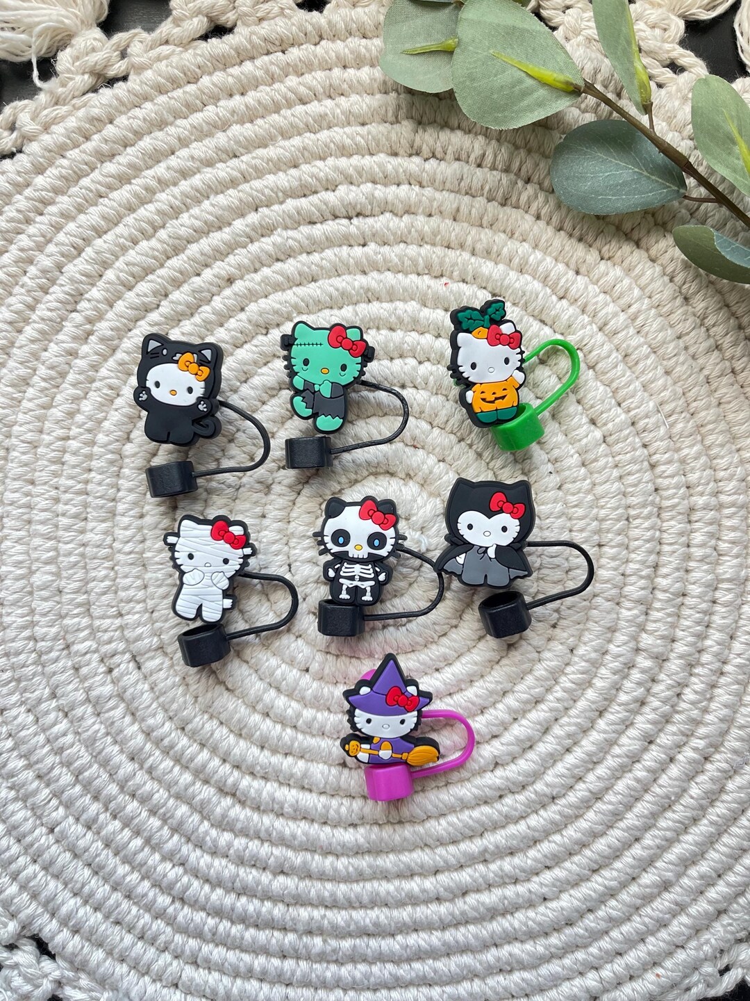 Hello Kitty Straw Toppers, Straw Accessories, Straw Buddies, Straw ...