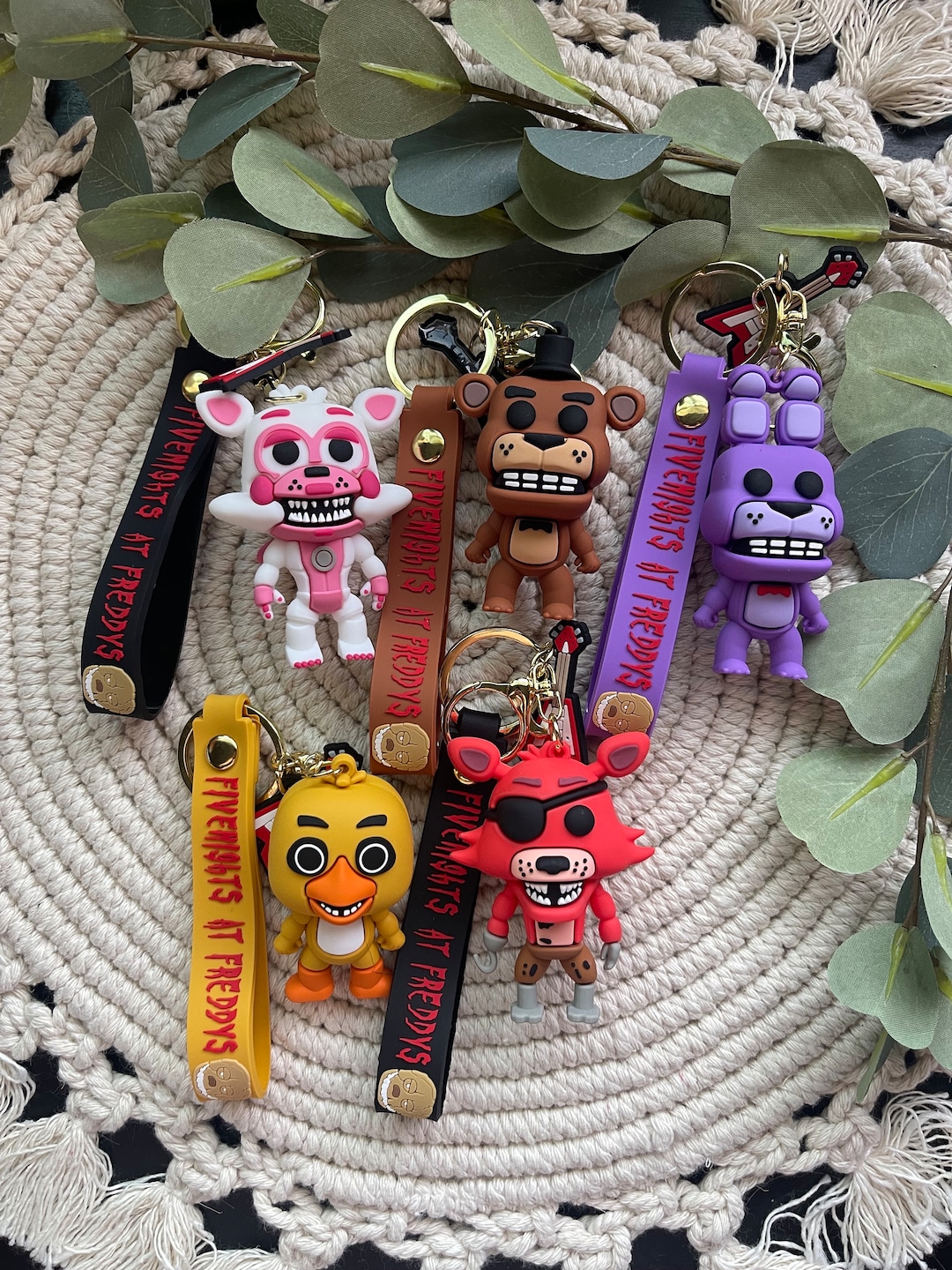 Five Nights at Freddys 3D Keychain, Chica Keychain, Freddy Keychain ...
