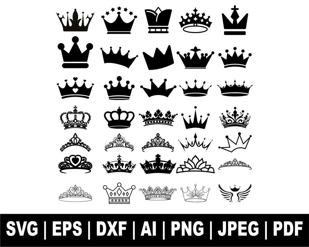 Royal Crown Svg, Queen Crown Svg, King Crown Svg, Princess Tiara Svg ...