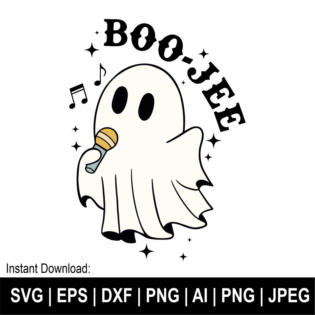 Boojee Svg, Funny Ghost Svg, Halloween Svg, Ghost Svg, Music Ghost Svg ...