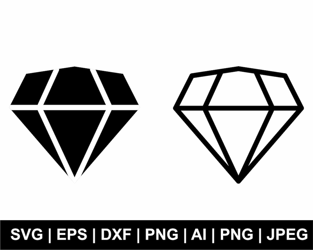 Diamond Svg, Diamond Outline Svg, Crystal Svg, Gemstone Svg, T Shirt ...