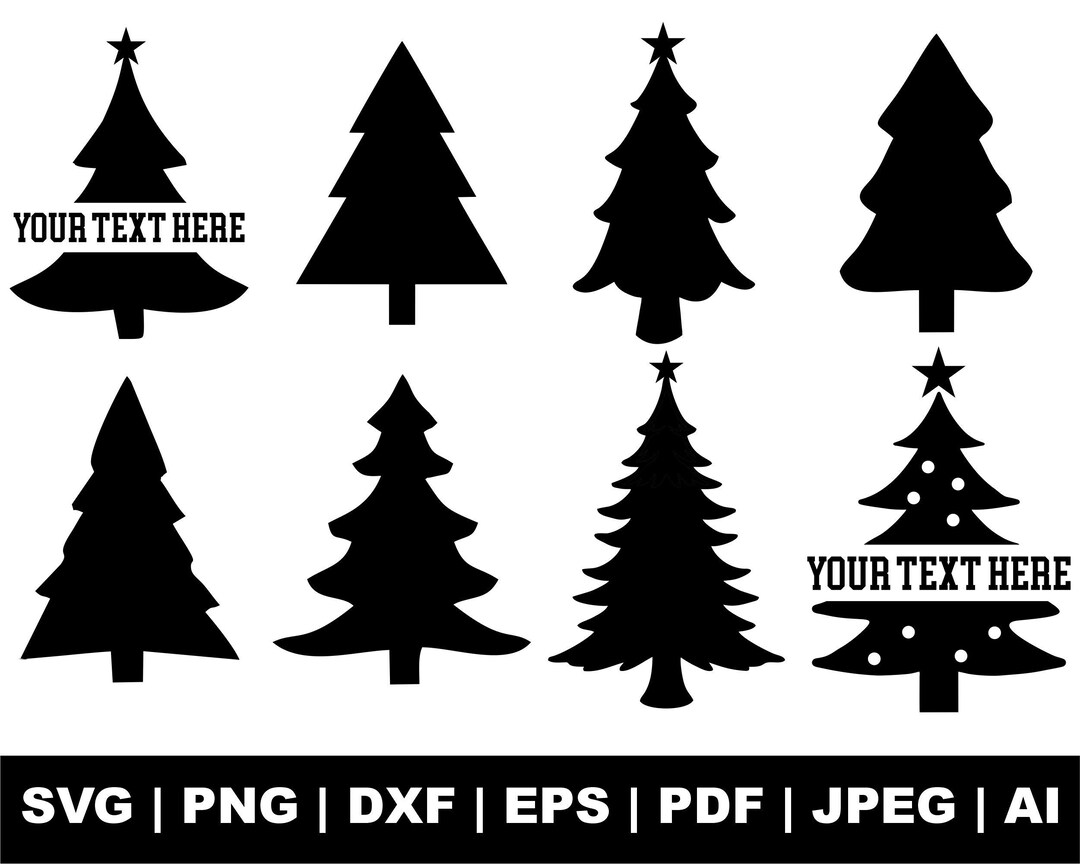Christmas Tree Svg Bundle, Christmas Svg, Christmas Tree Monogram Svg ...