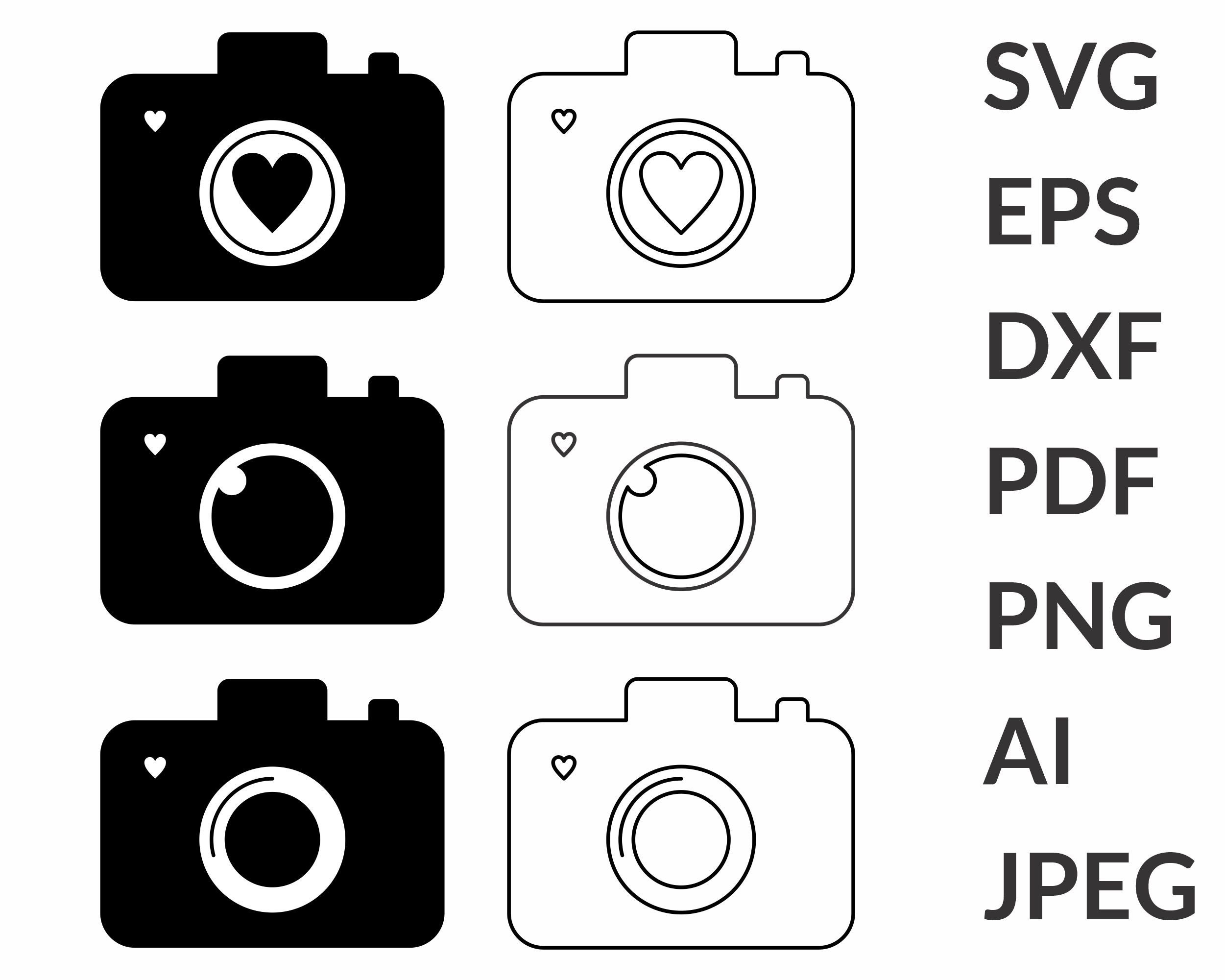 Camera Svg Camera Svg With Heart Camera Cricut Png Selfie - Etsy