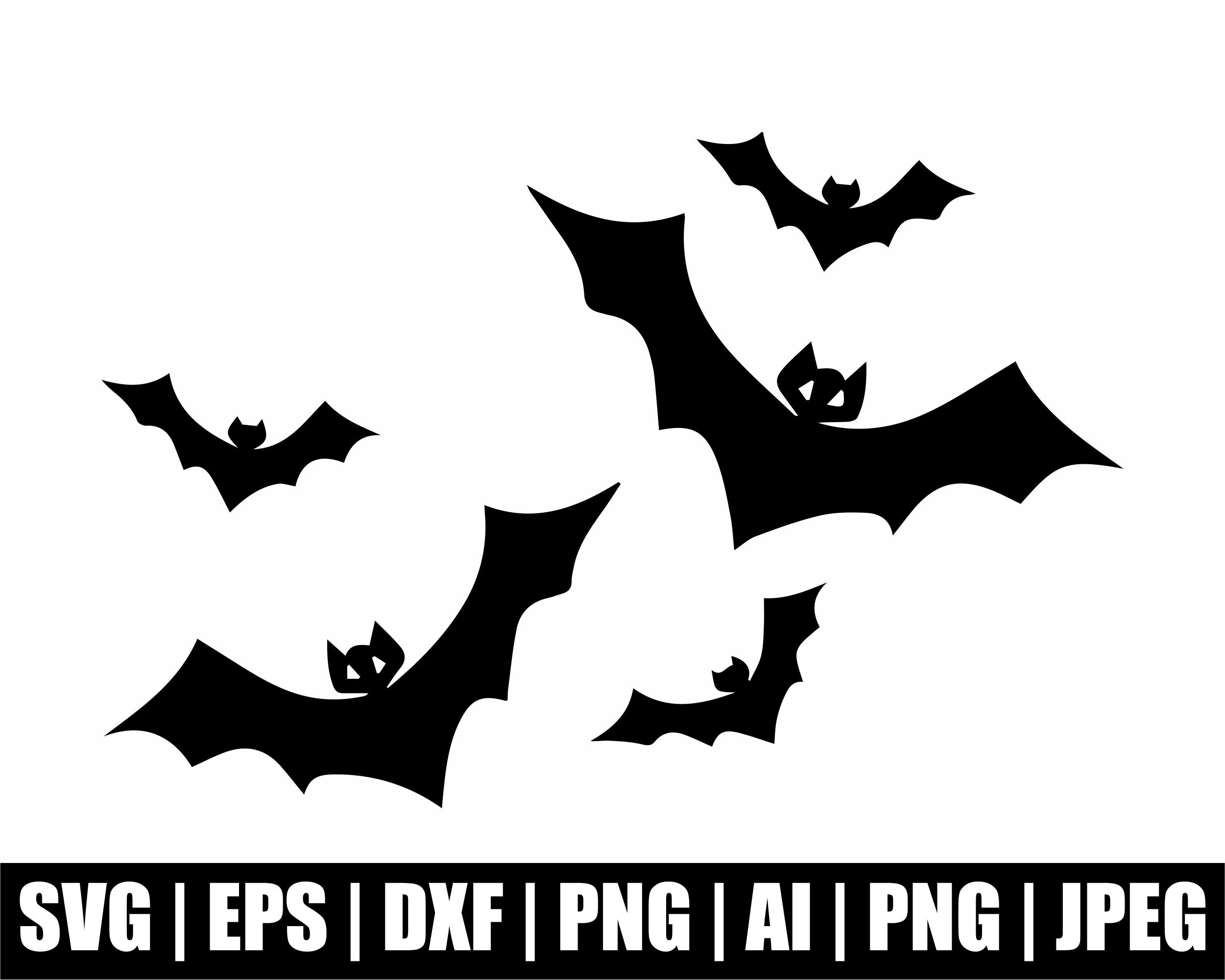 Bats Svg Halloween Svg Halloween Bat Svg Halloween Decors - Etsy