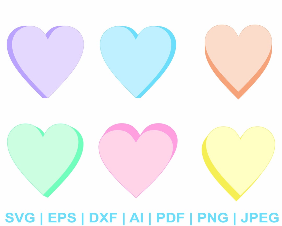 Candy Hearts Svg, Valentines Day Svg , Heart Svg, Valentine Svg, Love ...
