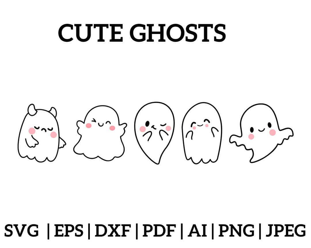 Сute Ghost Svg Bundle, Ghost Svg, Halloween Svg, Boo Svg, Stay Spooky ...