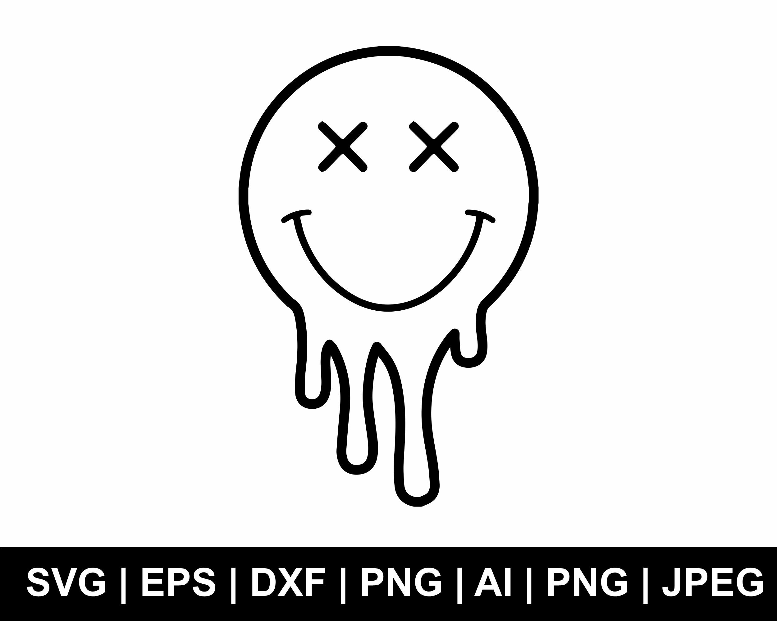 Smiley Face Svg, Emoji Svg, Happy Face Svg, Expression Svg, Dripping ...