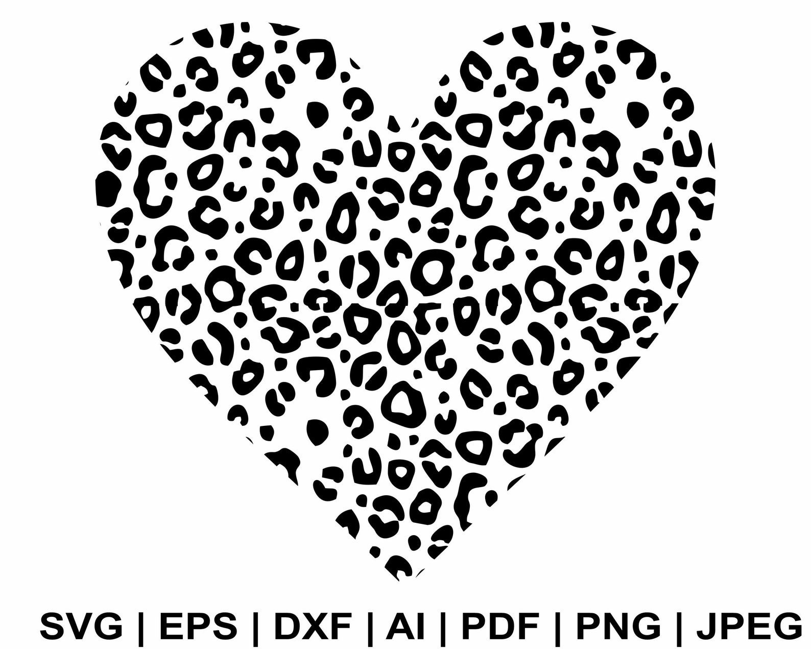Leopard Heart Svg Cheetah Heart Svg Heart Svg Animal Print - Etsy