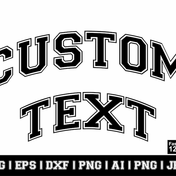Custom Curved Font Svg - Etsy