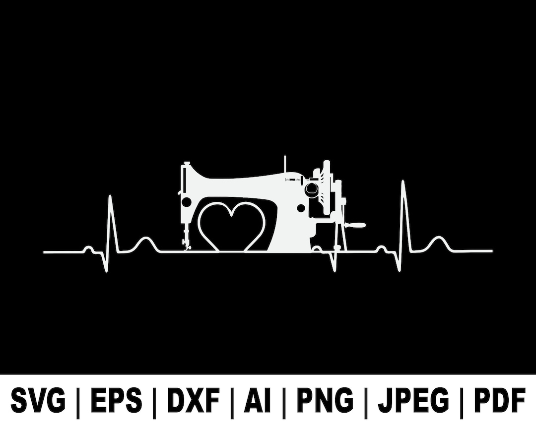 Sewing Heartbeat Svg, Sewing Machine Svg, Tailor Svg, Thread Svg ...
