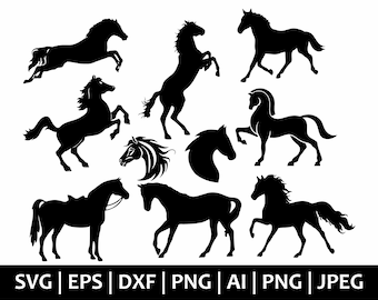 Horse Silhouette Svg Stallion Svg Horse on Hind Legs Svg - Etsy