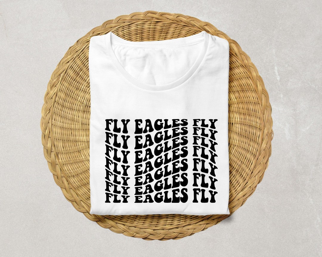 Fly Eagles Fly Wavy Svg, Fly Eagles Fly Svg, Retro Svg, Eagles Mascot Svg, Team Mascot Svg, T ...