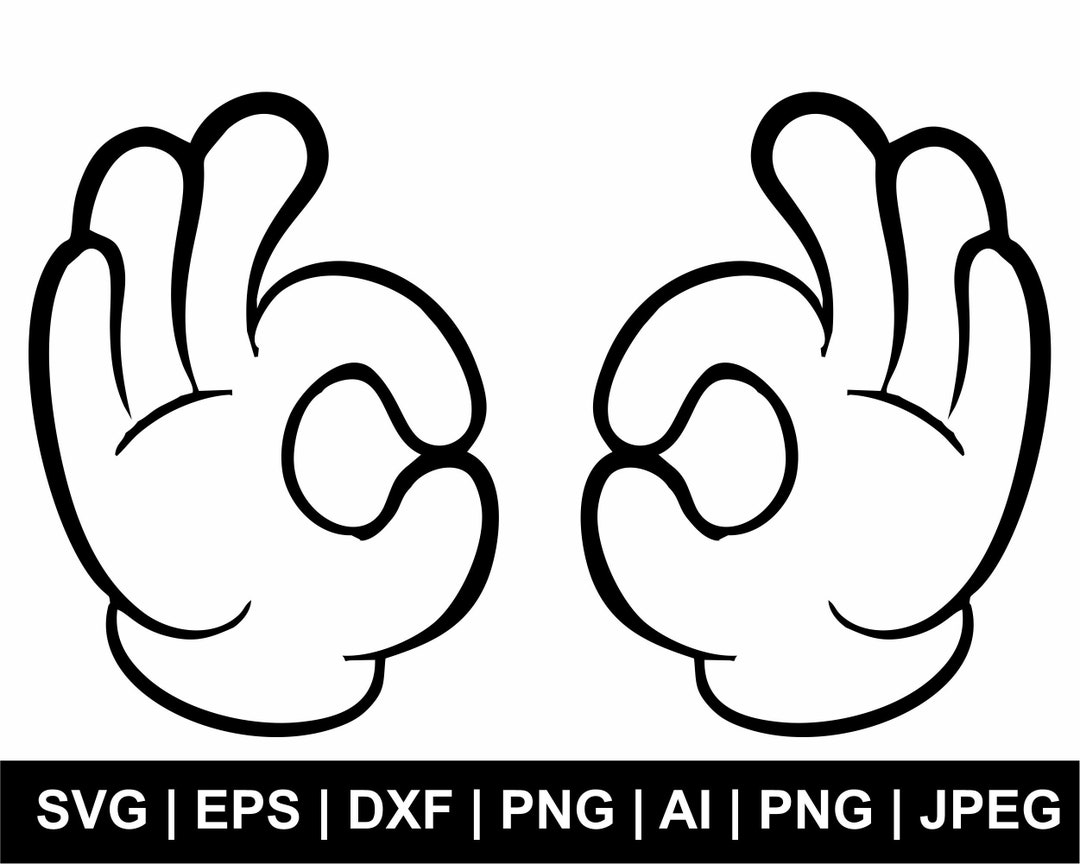 Mouse Hand Svg, Minnie Hand Love Sign Png, Mouse Gloves Svg, Hand Svg ...