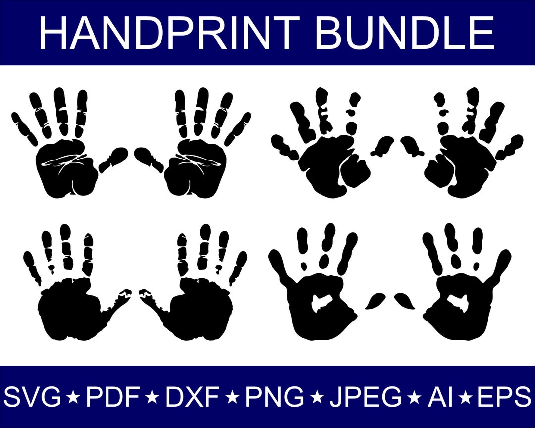 Handprint Svg, Hand Svg, Baby Hand Svg, Handprint Svg, Print Pattern ...