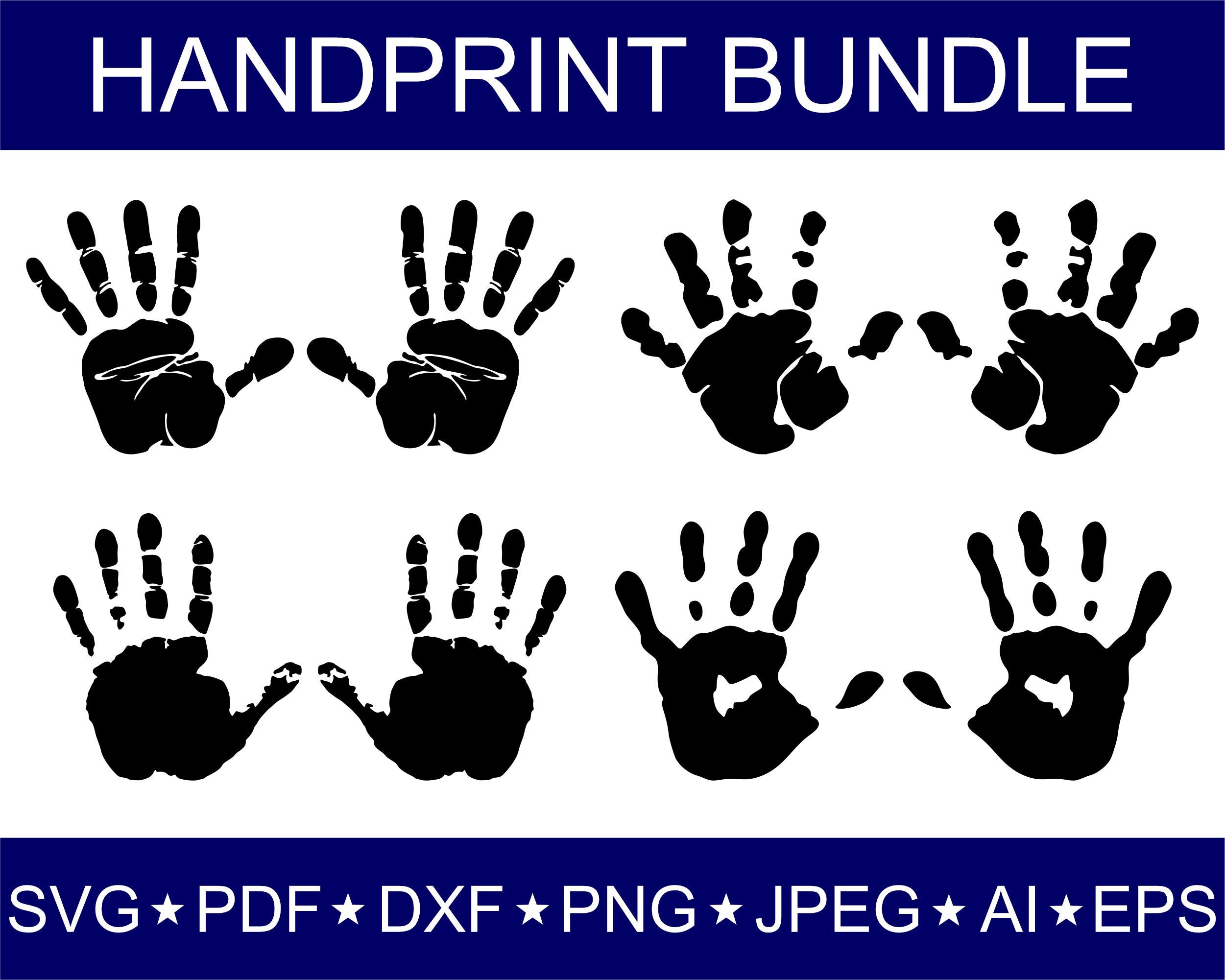 Handprint Svg, Hand Svg, Baby Hand Svg, Handprint Svg, Print Pattern ...