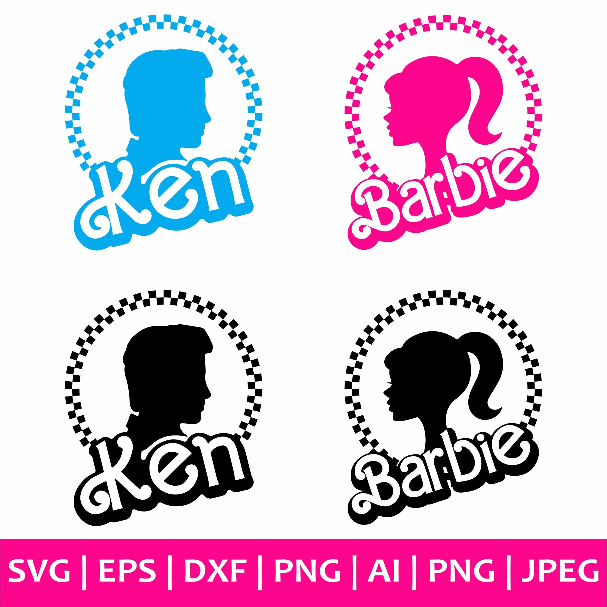 Barb And Ken Svg Doll Svg Barbie Svg Ken Svg Retro Barb Etsy Israel
