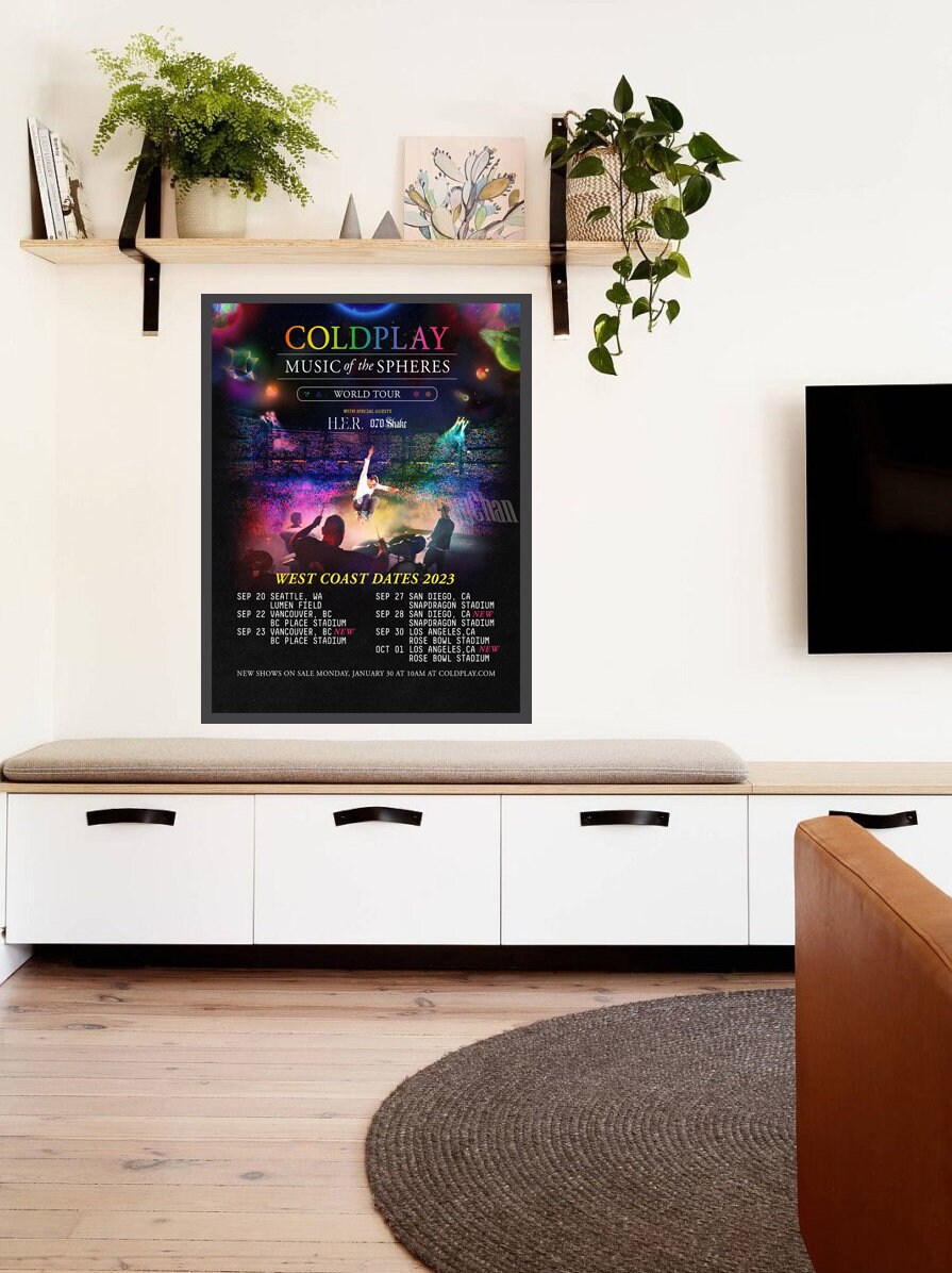 Coldplay Music Of The Spheres World Tour 2023 Poster Designed & Sold By ...