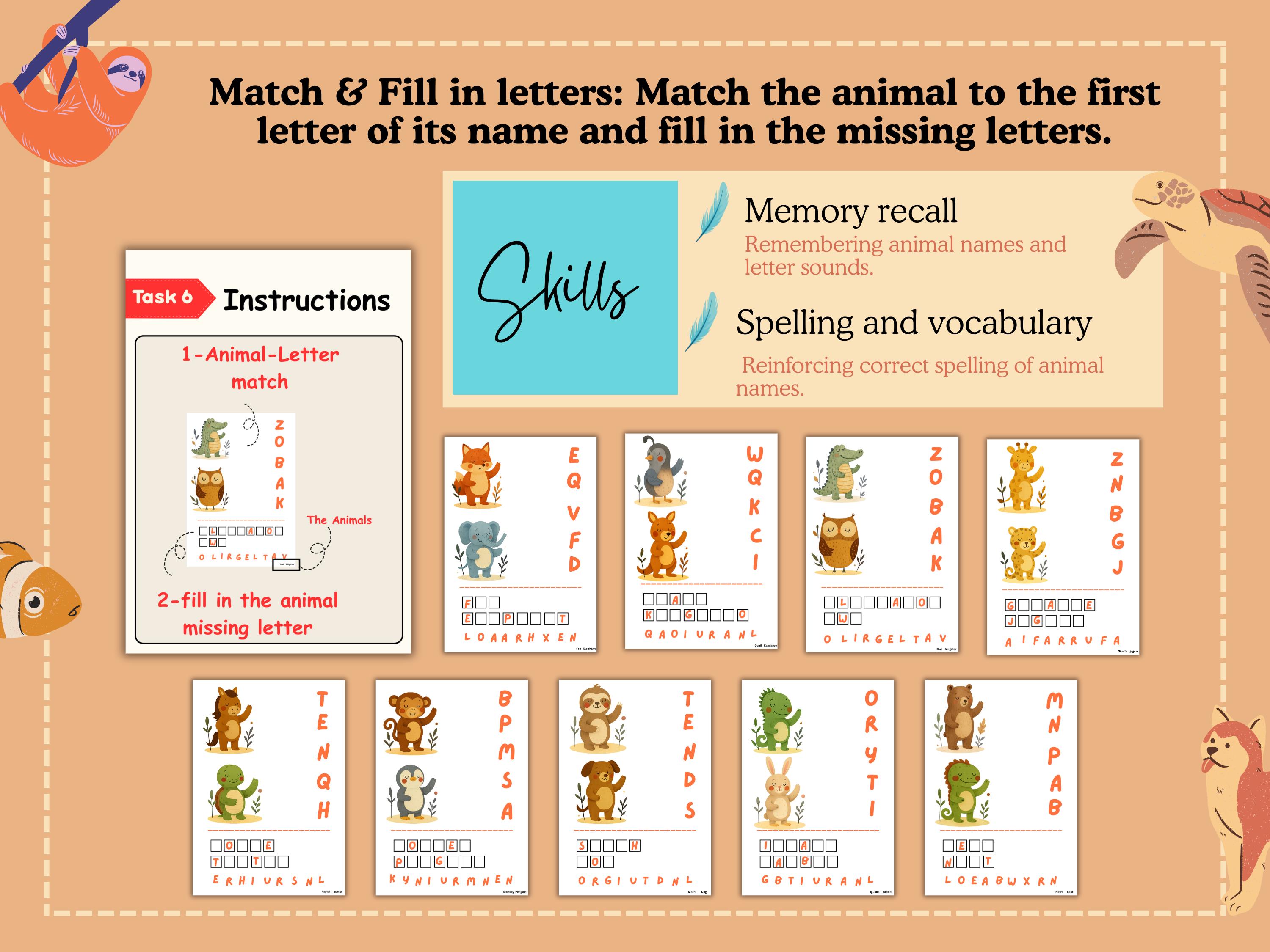 Animals Week : Colorful Printable Alphabet Adventures for Preschoolers ...