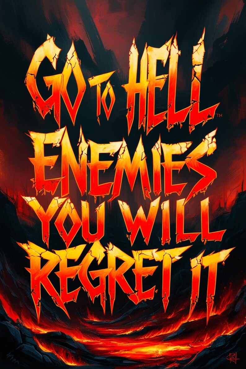 Go to Hell Enemies (you Will Regret It) Sigil / Radionic Card. - Etsy