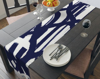 Viking Table Runner Cotton or Polyester Nordic Design Blue - Etsy